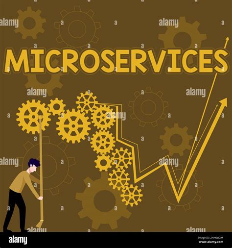 Handwriting Text Microservices Internet Concept Software Development Technique Building Single