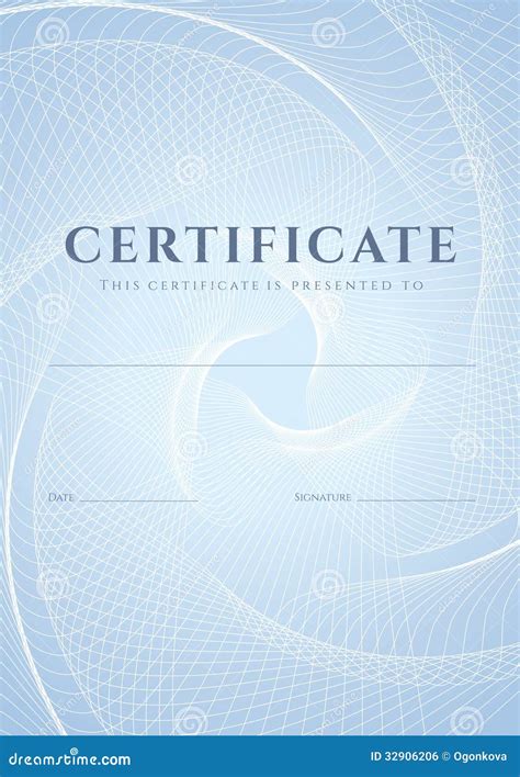 Guilloche Pattern Rosette For Certificate Watermarks Certtificate