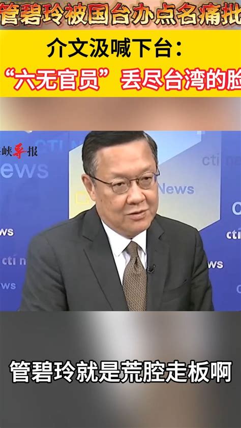 管碧玲被国台办点名批评，名嘴喊下台：“六无官员”丢台湾人的脸 凤凰网视频 凤凰网