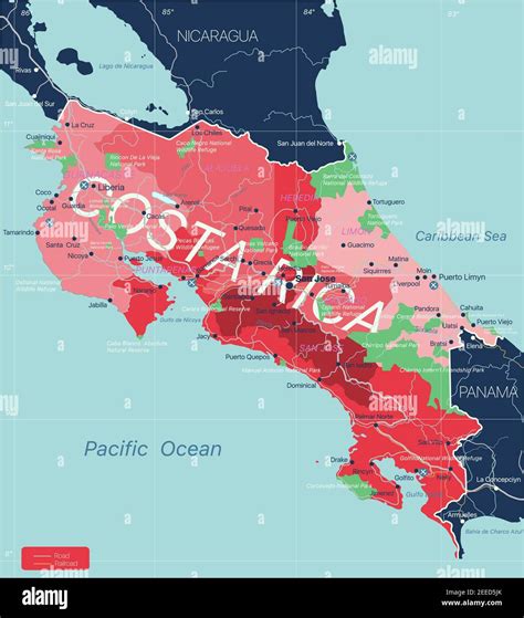 Costa Rica Towns Map At Cynthia Cawley Blog