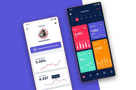 数据统计分析app应用用户界面设计素材 Data Analysis Statistics Ui Mobile App 人人设计网