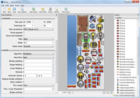 How To Make Sprite Sheet Using Texturepacker Sharpvil