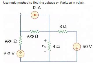 Solved Use Node Method To Find The Voltage V Voltage In Chegg