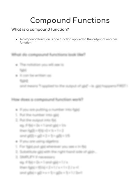 solution what is a compound function a first course in abstract