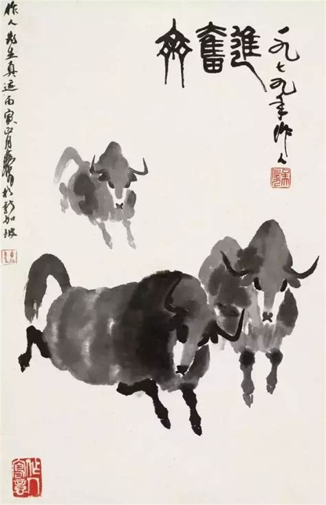 吴作人画牛图片 作人画牛 画牛的图片 大山谷图库