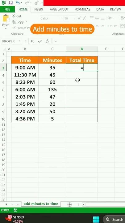 Add Mintes To Time Exceltech Excel Smartphone Excelworld Excelgyan Motivation Tutorial