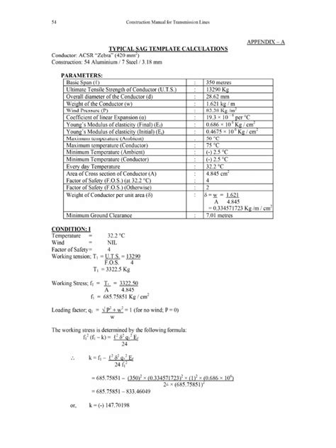 Sag Tension Calculation Pdf