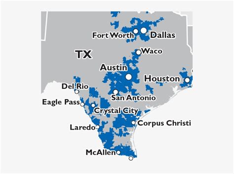 Map Image Showing Spectrum S Texas Coverage Spectrum Coverage Map Texas Free Transparent PNG