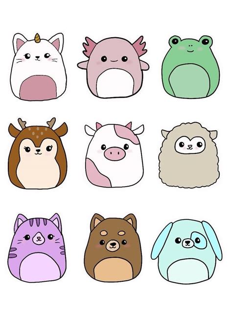 9 Squishmallow Stickers Etsy Canada Easy Doodles Drawings Cute Doodles Cute Doodles Drawings