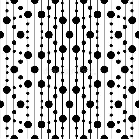 Geometrical Polka Dots Seamless Pattern Designseamless Monochrome Pattern Stock Vector