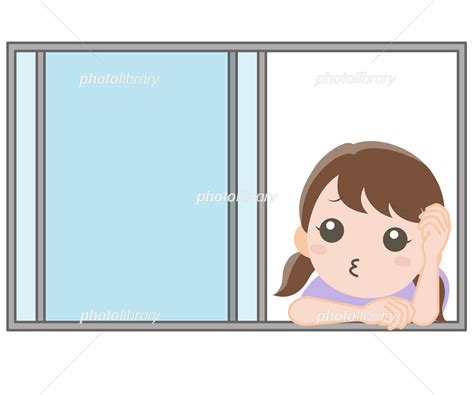 窓の向こうで退屈している女の子 イラスト素材 6344152 フォトライブラリー Photolibrary
