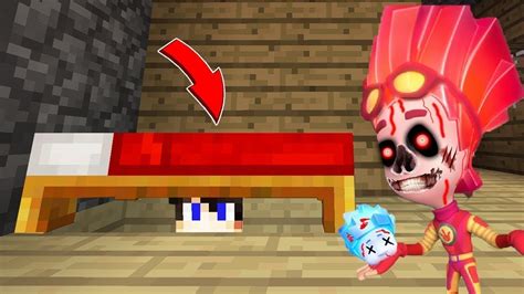 СПРЯТАЛСЯ ПОД КРОВАТЬЮ ОТ ФАЕРА ЕХЕ В МАЙНКРАФТЕ Youtube