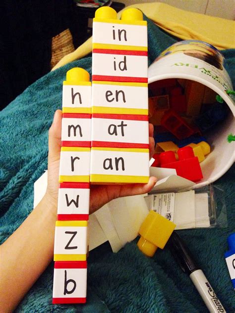 Building Words With Lego Blocks Diy Labels Preschool Activities