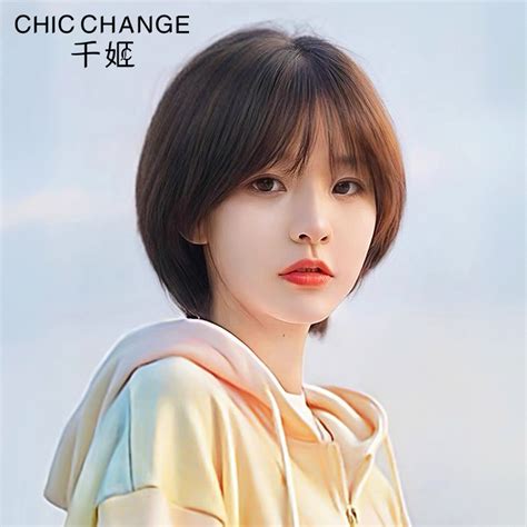 发型短发减龄 短发烫发发型 大山谷图库