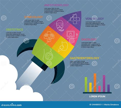 Infographic Medical Icons Vector Illustration 6 Colored Steps Info Template With Editable Text