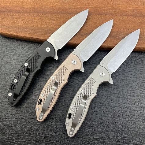 Outdoor Folding Knife Quick Opening Folding Knife D2 Blade Aluminium