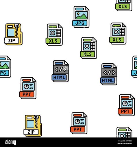 file format document vector seamless pattern stock vector image and art