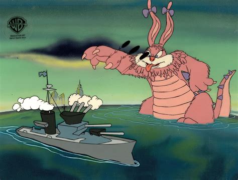 Tiny Toons Original Production Cel On Original Background Babs Bunny