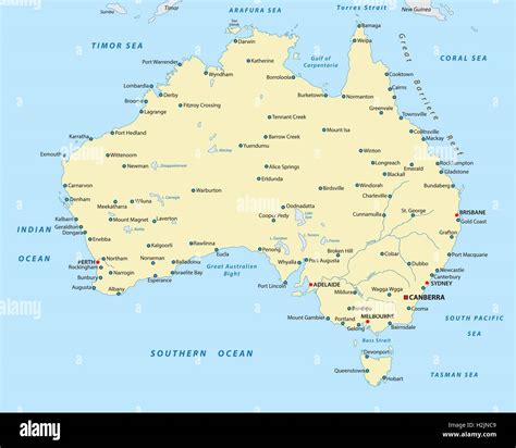 Australia City Map Stock Vector Image And Art Alamy