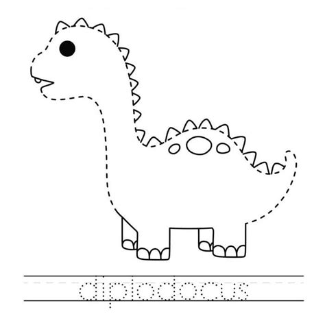 Diplodocus Dinosaur Tracing Free Download And Print For You