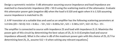 design a symmetric resistive 5 db attenuator