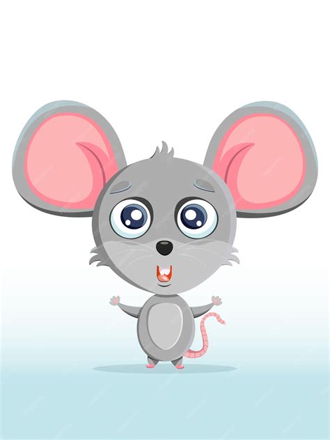 Premium Vector Vector Illustration Of A Cute Cartoon Little Mouse
