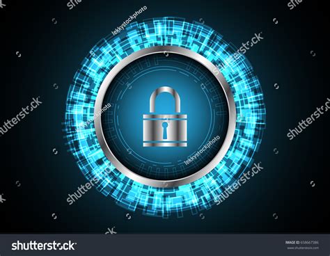 Technology Digital Future Abstract Cyber Security Stock Vector Royalty Free 658667386