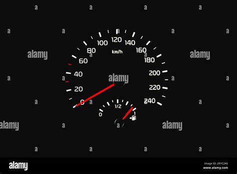Speedometer In A Car Car Dashboard Dashboard Details With Indication Lamps Car Instrument