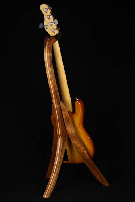 Sapele And Curly Maple Bass Guitar Stand Sgstands