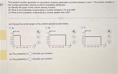 Solved The Random Number Generator On Calculators Randomly