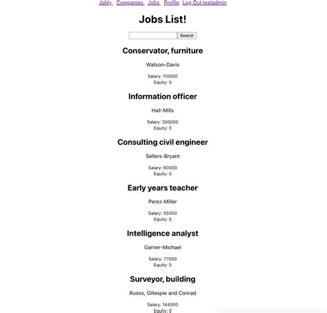 GitHub Brendanlo React Jobly Job Board Front End
