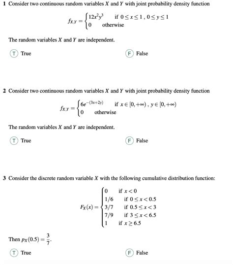 solved 1 consider two continuous random variables x and y