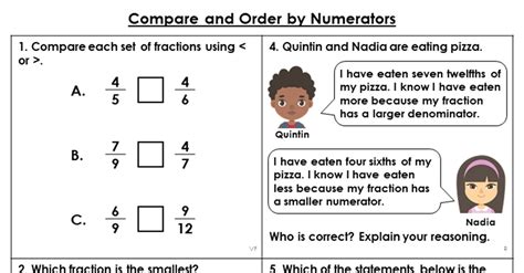 Year Compare And Order By Numerators Lesson Classroom Secrets Classroom Secrets