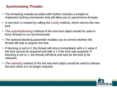 Threads In Python Odp