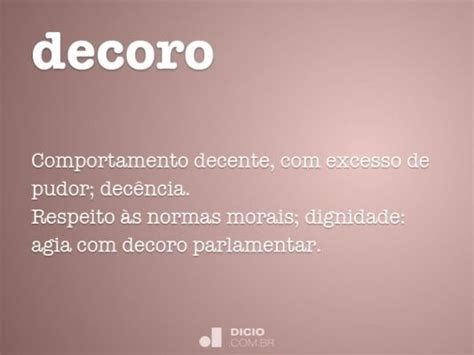 Qué Significa Decoro Conadeip