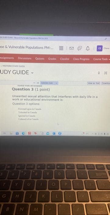 Solved Unwanted Sexual Attention That Interferes With Daily Chegg Com