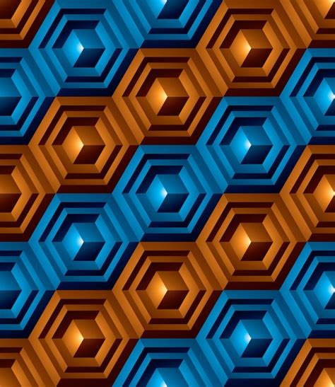 Premium Vector Regular Colorful Textured Endless Pattern With Three Dimensional Cubes