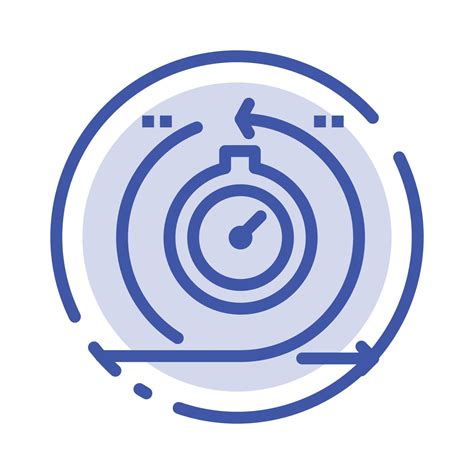 Agile Cycle Development Fast Iteration Blue Dotted Line Line Icon