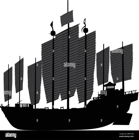Sailing Ship Highly Detailed Vector Silhouette Stock Vector Image And Art Alamy
