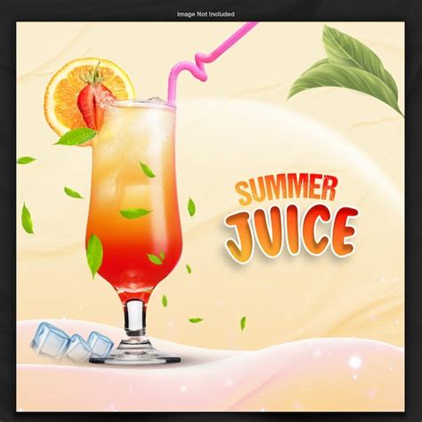 Premium Psd Drinks Poster Design Template