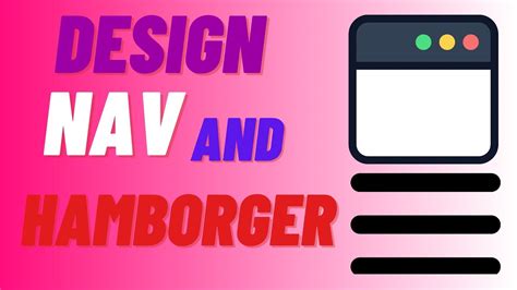 برمجة وتصميم نافبار Navbar للكمبيوتر و أيقونة هامبرقر سي اس اس