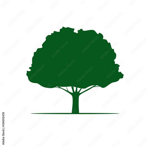 Green Vector Tree Vector Illustration Stock Vector Adobe Stock