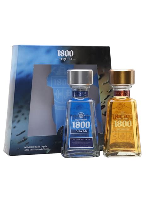 1800 Silver and Reposado Gift Set - 2x20cl : The Whisky Exchange