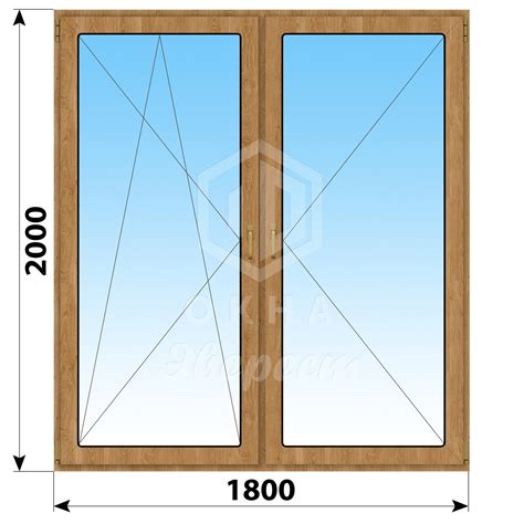 Двухстворчатое окно из лиственницы 1800x2000 ПО-П - купить недорого в ...