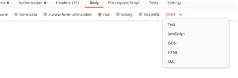 Application Vnd Api Json In Drop Down Of Body Help Postman Community