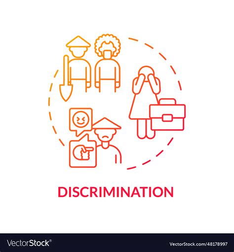 Discrimination Red Gradient Concept Icon Vector Image