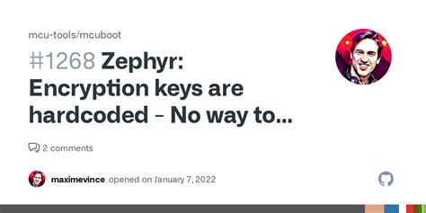 Zephyr Encryption Keys Are Hardcoded No Way To Override · Issue