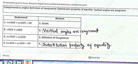 solved an incomplete proof is shown using the diagram above and the