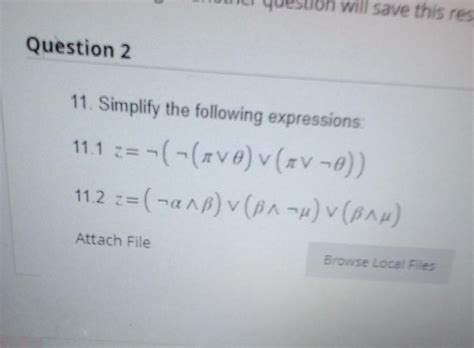 Solved Simplify The Following Expressions Chegg