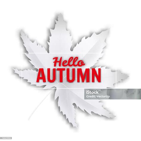 안녕하세요 가을 잎 흰색 흑백 가을 단풍 잎 고립 벡터 일러스트레이션 10월에 대한 스톡 벡터 아트 및 기타 이미지 10월 9월 가을 Istock